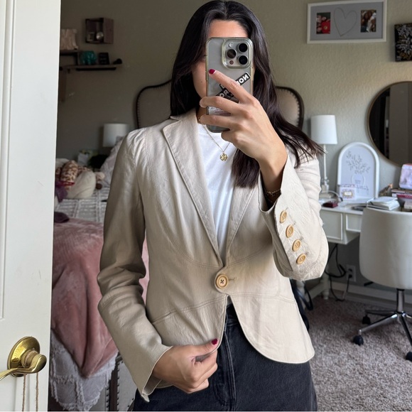 Max Studio | Jackets & Coats | Max Studio Beige Womens Blazer | Poshmark